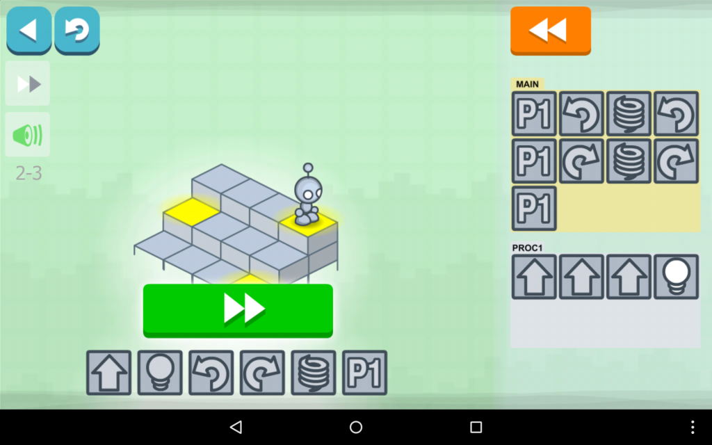 Lightbot: un jeu très sympa pour Android, Ios, Windows et mac, pour s’initier à la programmation ...