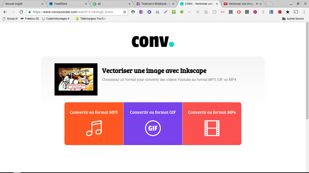 Conv: convertissez vos vidéos Youtube en mp3, gif, ou mp4 – Le coutelas ...