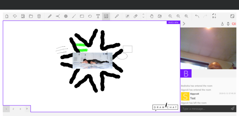 Drawchat: un tableau blanc collaboratif sans inscription – Le coutelas ...