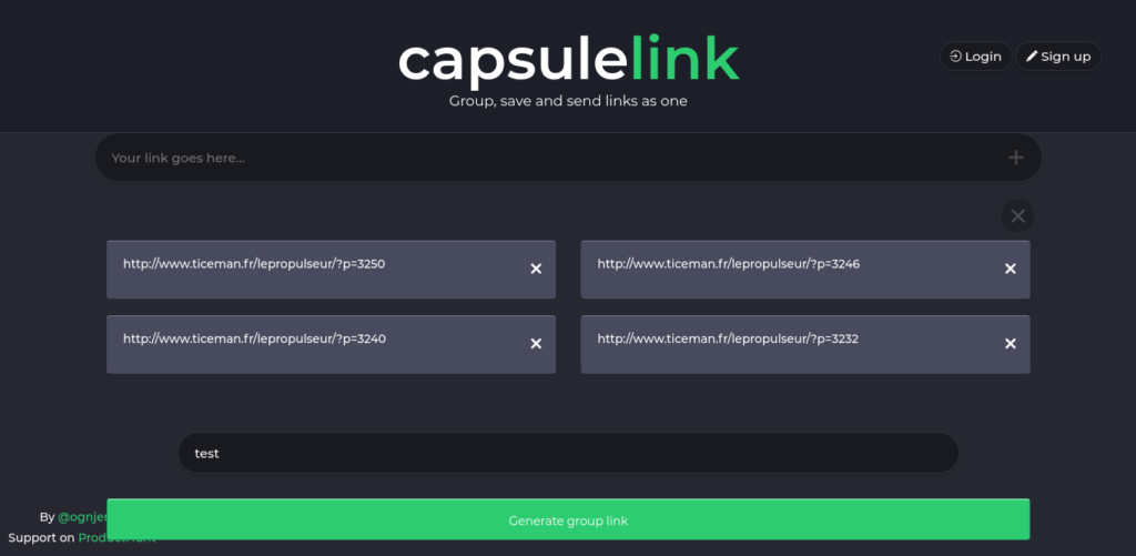 CapsuleLink: partagez plusieurs liens en un seul – Le coutelas de Ticeman
