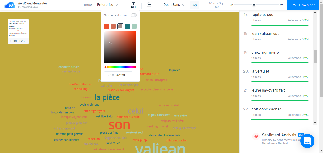 MonkeyLearn Wordcloud Generator : un générateur de nuages de mots ...