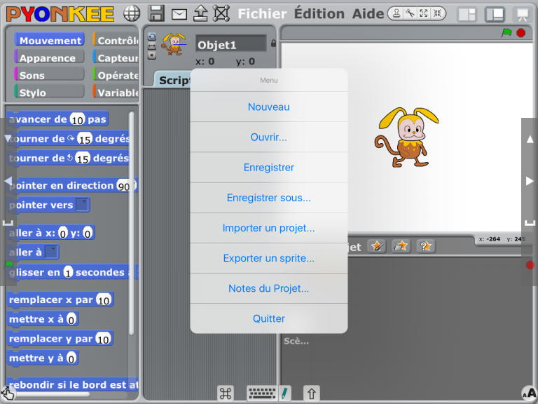 Pyonkee: un clone de Scratch pour iPad | Le propulseur de Ticeman